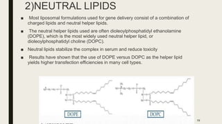 Liposomsl gene delivery SYSTEM | PPTX
