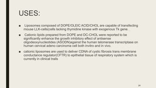 Liposomsl gene delivery SYSTEM | PPTX