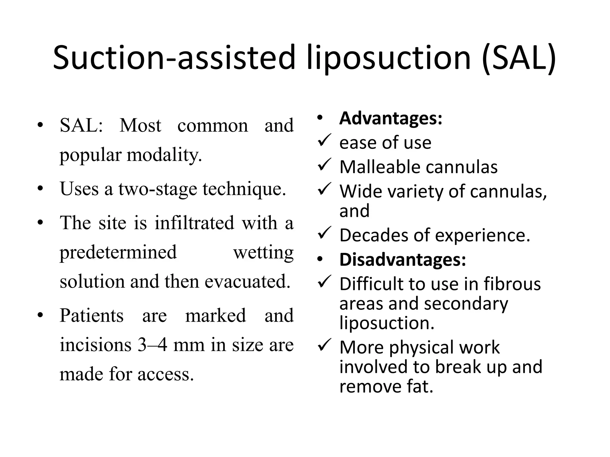 Liposuction by various method | PPTX