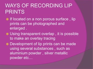 Lip prints | PPTX