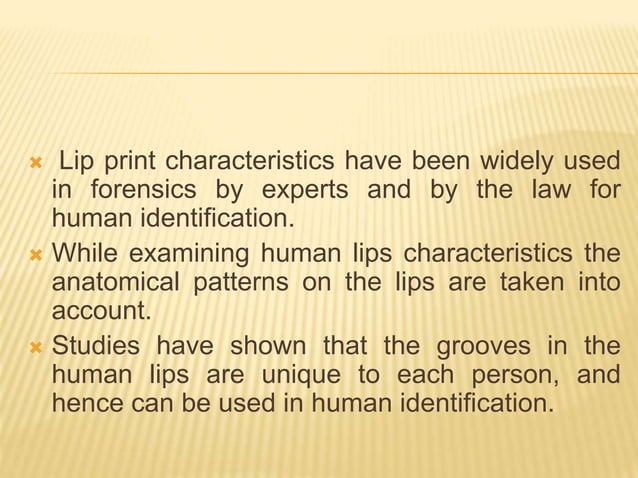 Lip prints | PPTX