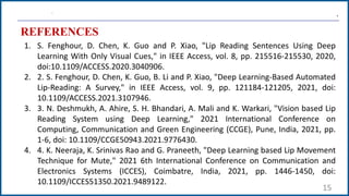 lip reading using deep learning presentation | PPTX