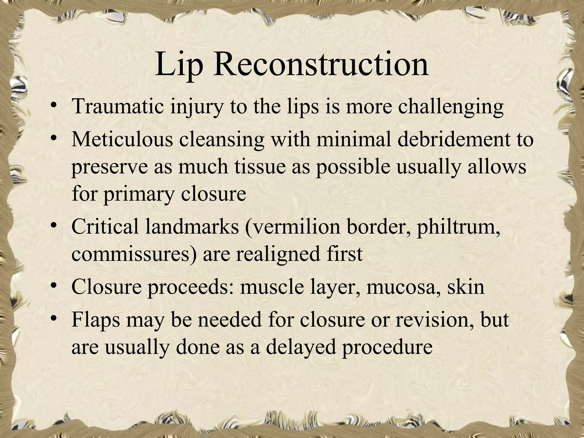 Lip reconstruction | PDF