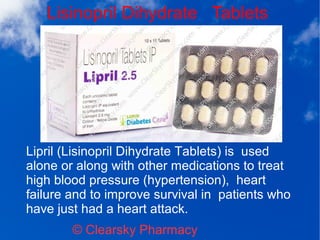 Lipril (Lisinopril Dihydrate Tablets) | ODP