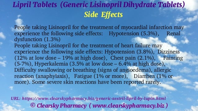 Lipril Tablets (Generic Lisinopril Dihydrate Tablets) | PDF