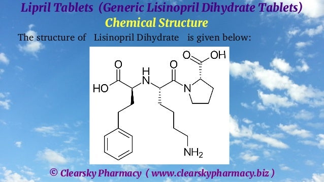 Lipril Tablets (Generic Lisinopril Dihydrate Tablets) | PDF