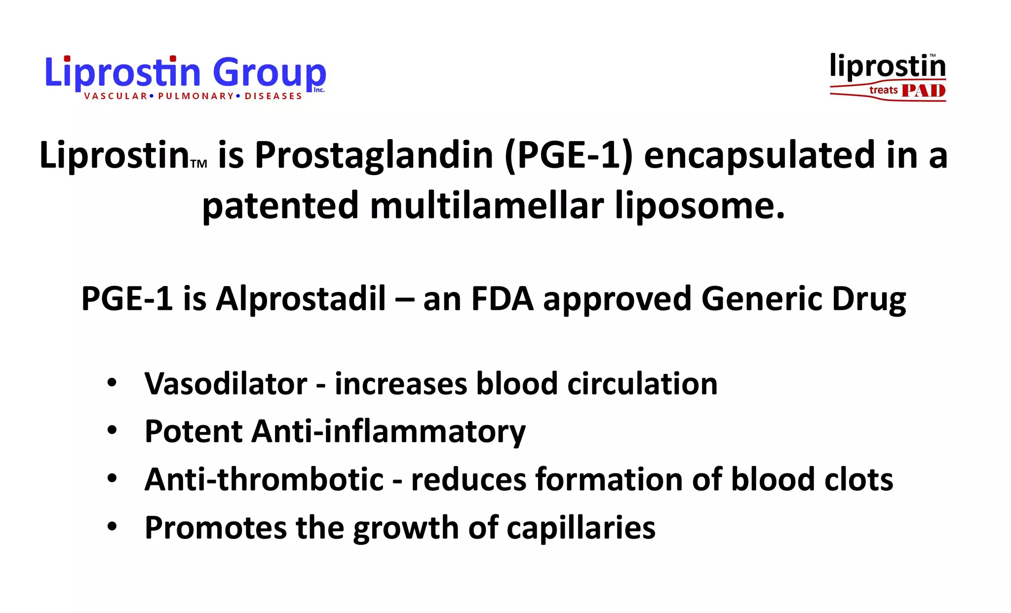 Liprostin Group - Vascular - Pulmonary Diseases | PDF