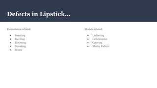LIPSTICK. Presentation class. .pptx | Makeup and Accessories | Beauty