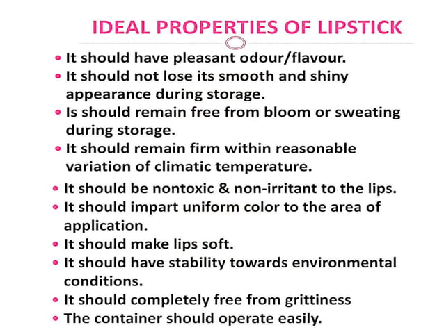 Lipsticks formulation | PPTX