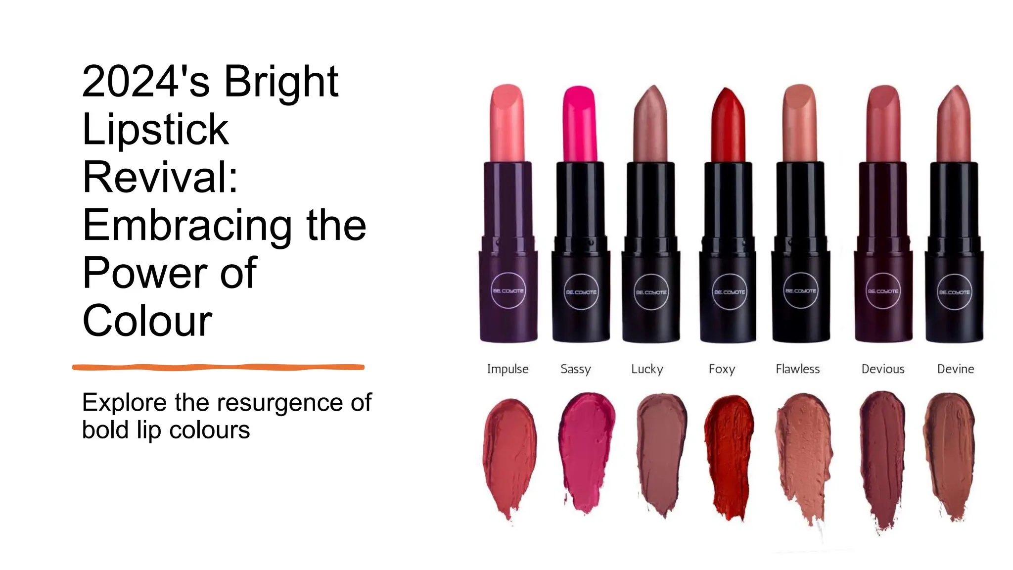2024 Trending Lipstick Shades: Bright Lipstick Revival | PPTX