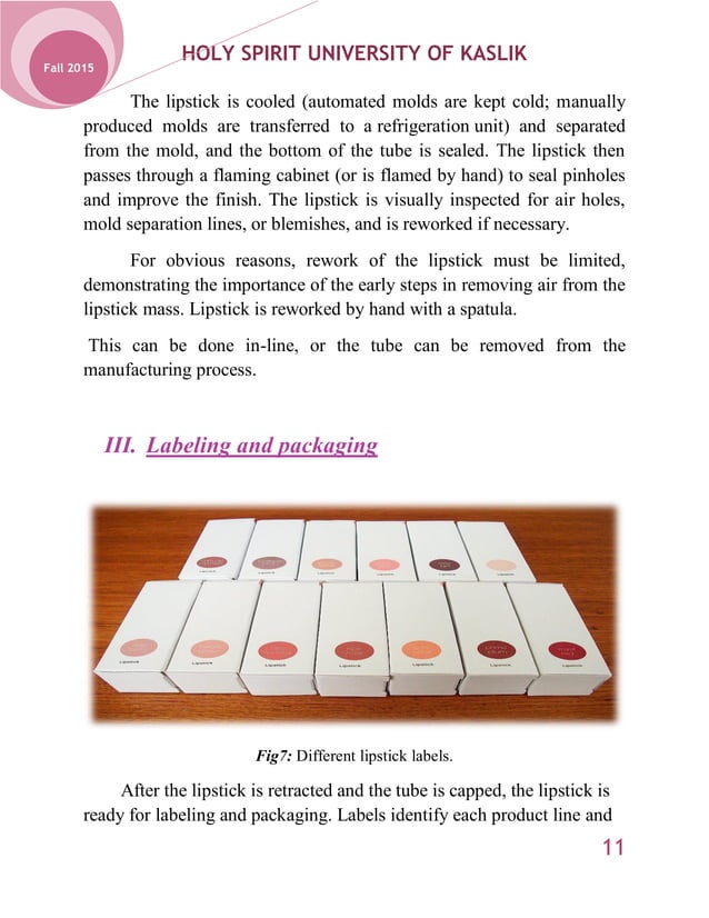 Cosmetic Process: Lipstick Synthesis | PDF | Makeup and Accessories ...