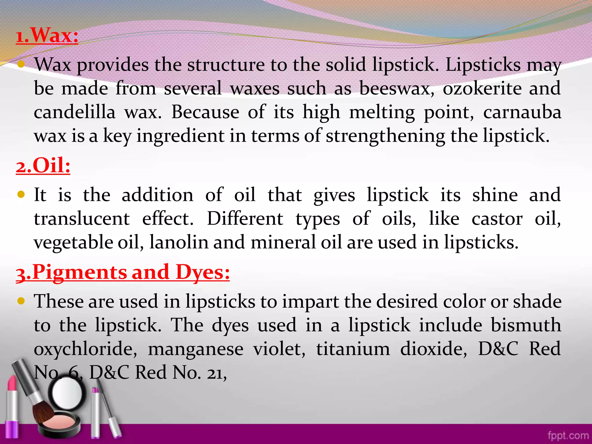 lipsticks | PPTX