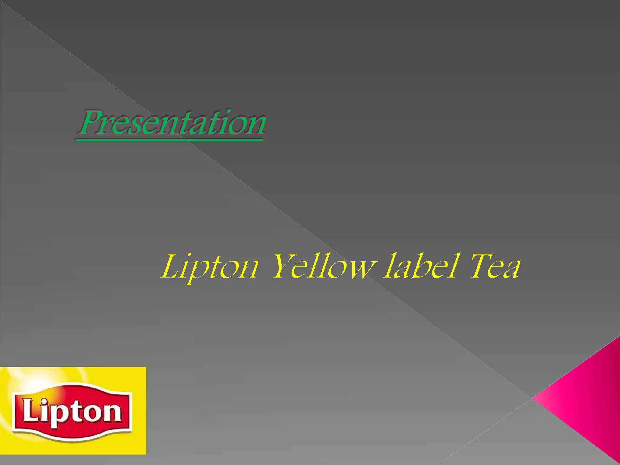 Lipton tea presntation slides | PPTX