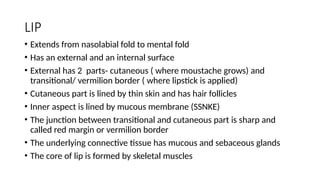 HISTOLOGICAL FEATURES OF LIP, TOOTH TONGUE.pptx