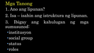 Lipunan | PPTX