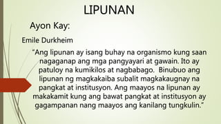 Lipunan | PPTX