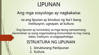 Lipunan | PPTX
