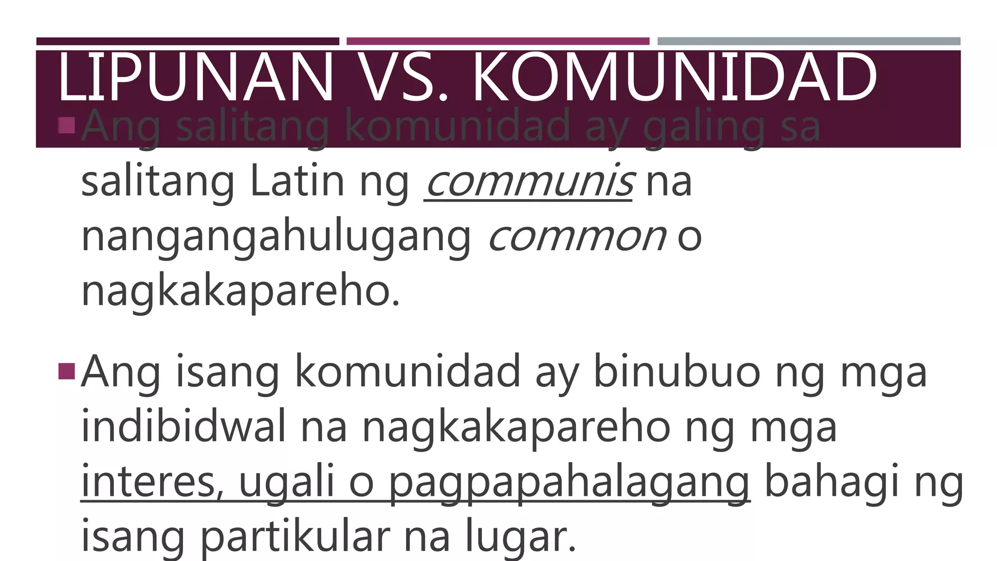 Edukasyon sa Pagpapakatao 9 Unang Markahan - Ang LIPUNAN at Kabutihang ...