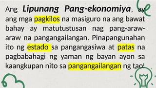 LIPUNANG PANG-EKONOMIYA.pptx One of the topic in ESP 9 | PPTX