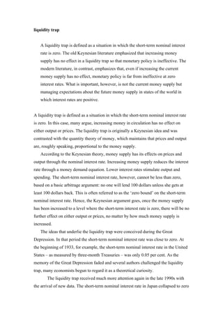 Liquidity trap | PDF