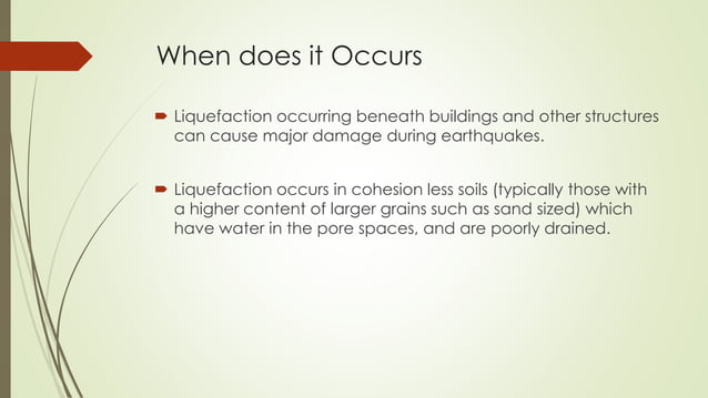 Liquefaction of Soil Geotech | PPTX | Geology | Science