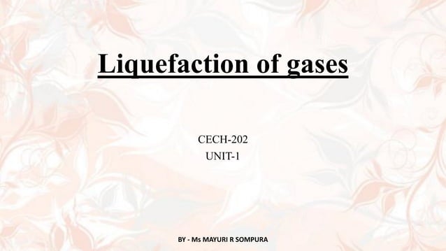 Liquefaction of gases - B.Sc semester-2 | PDF | Chemistry | Science
