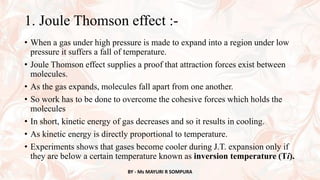 Liquefaction of gases - B.Sc semester-2 | PDF