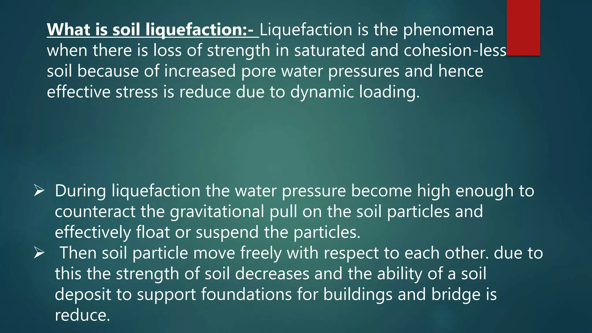 Liquefaction of soil | PPTX