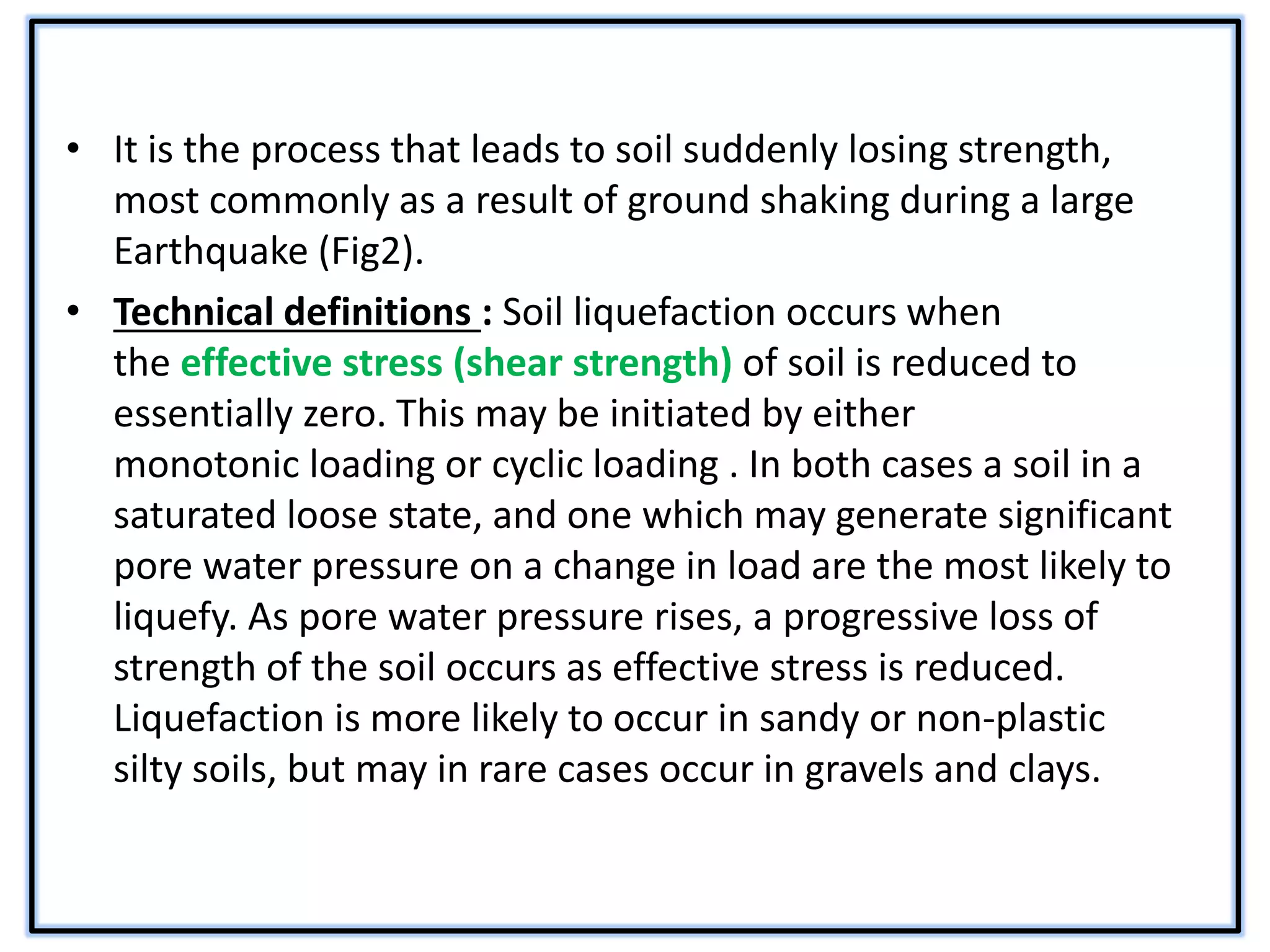 Liquefaction of soil | PPTX
