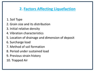 Liquefaction of soil | PPTX