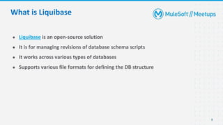 Liquibase Integration with MuleSoft | PPT