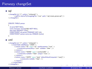 Liquibase w praktyce | PPT