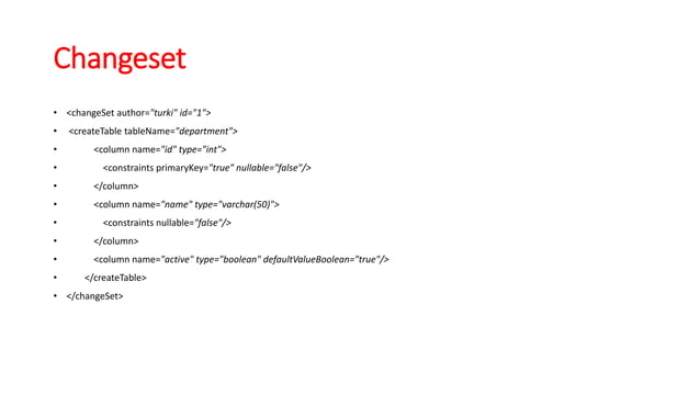 Liquibase via maven | PPT