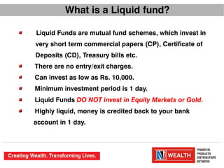 Liquid funds importance | PDF