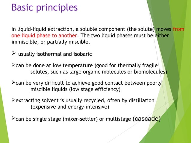 Liquid liquid extraction and flocculation | PPT | Chemistry | Science