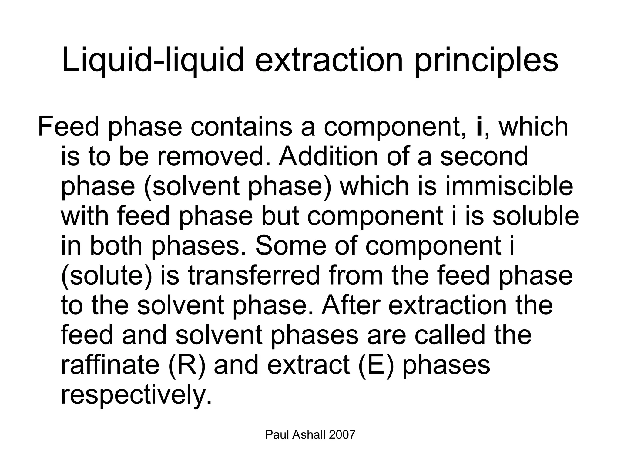 Liquid-liquid extraction principles. Solvent extraction | PPT