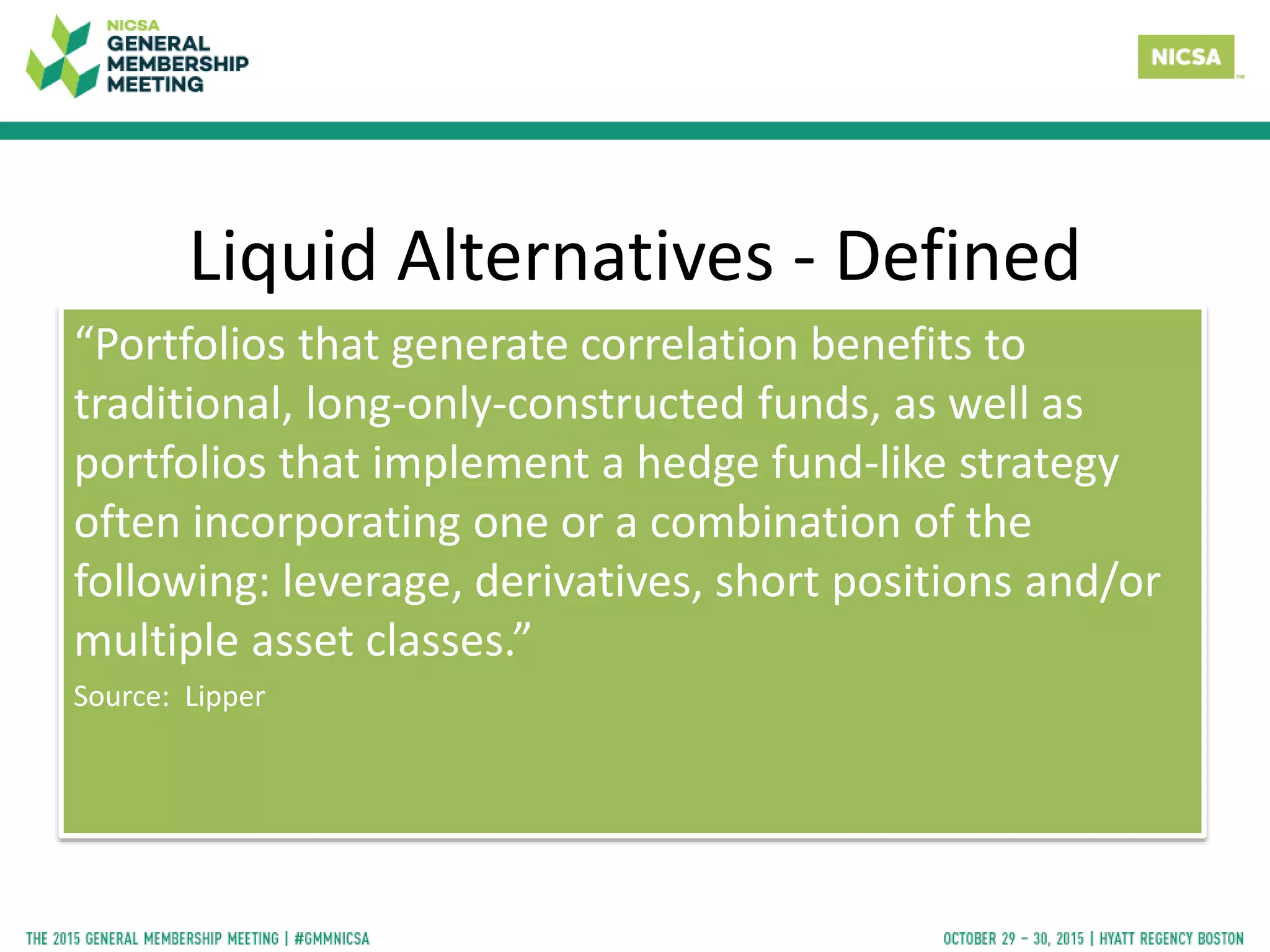 Liquid Alternatives: The Current State of Play | PPTX