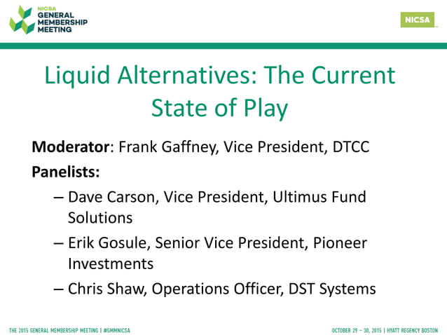 Liquid Alternatives: The Current State of Play | PPTX