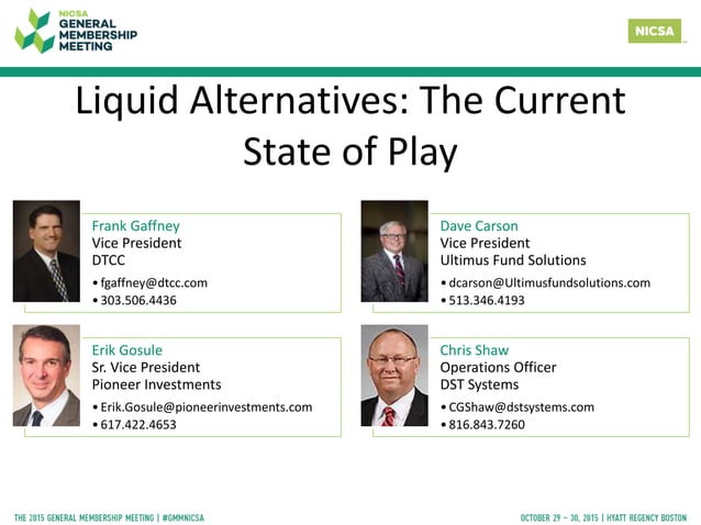 Liquid Alternatives: The Current State of Play | PPTX
