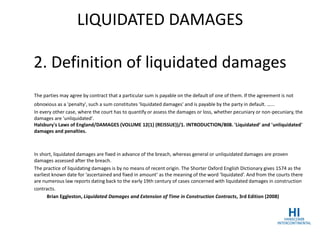 Liquidated damages | PDF
