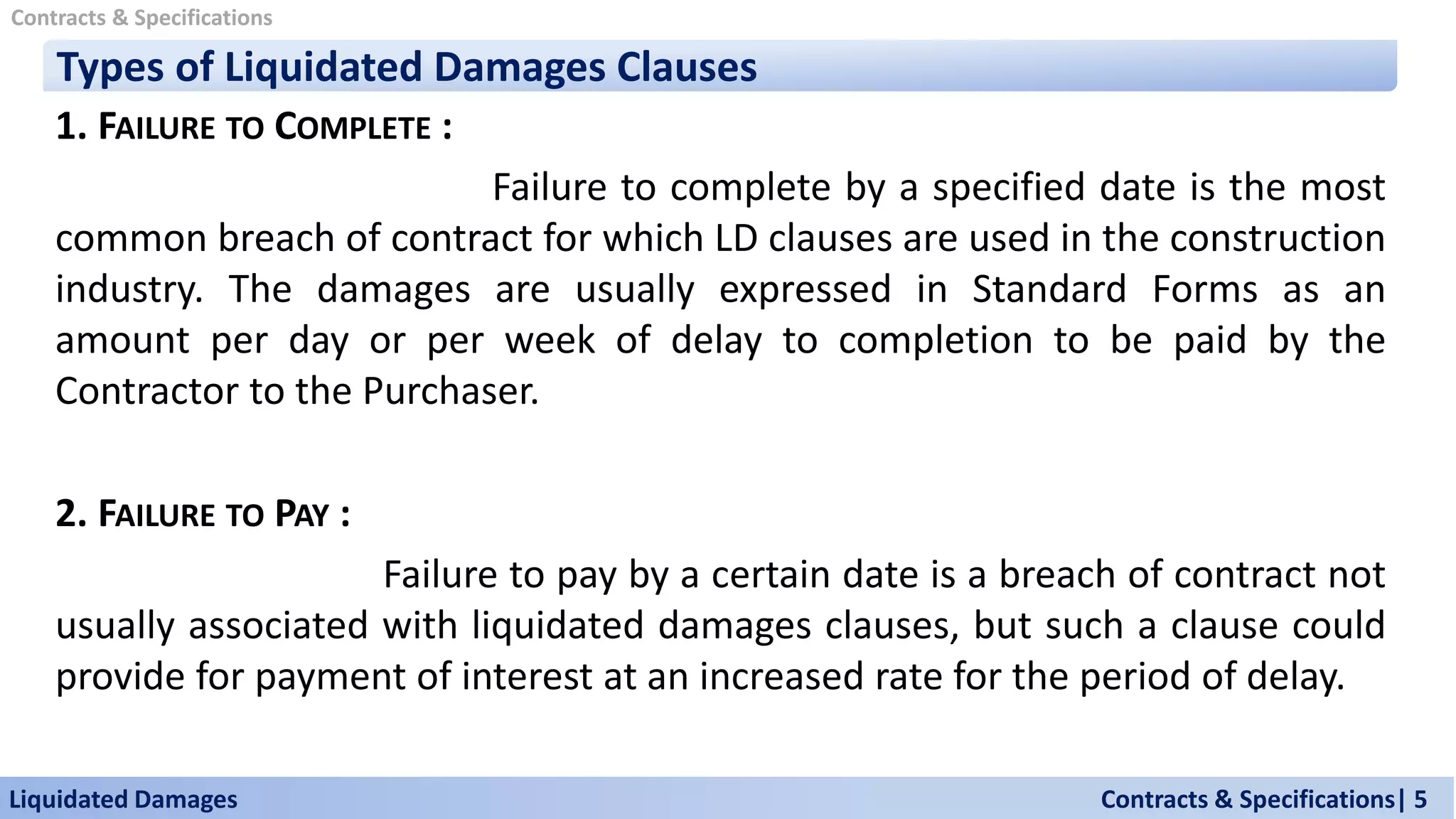 Liquidated damages contracts | PPTX