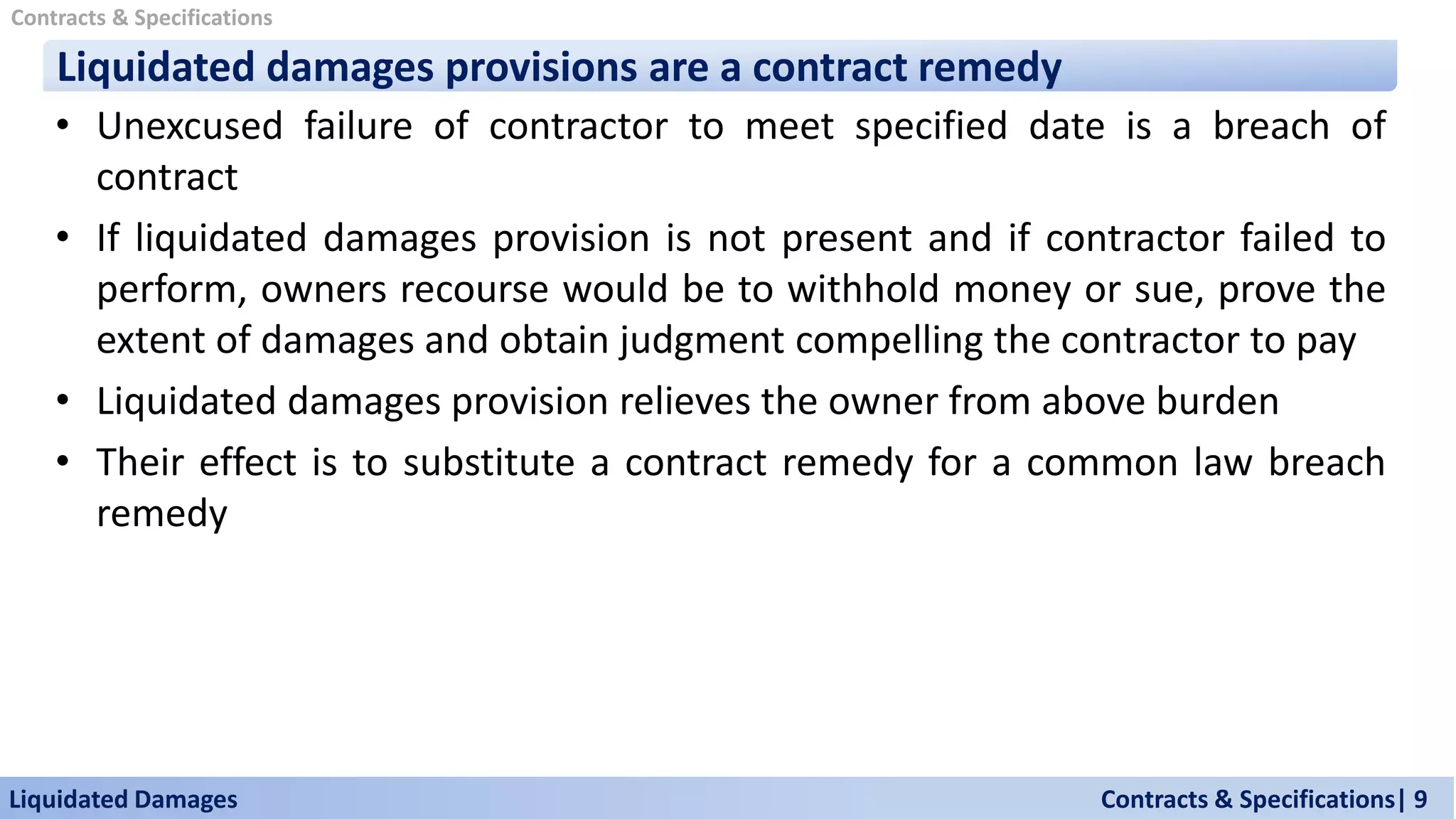 Liquidated damages contracts | PPTX