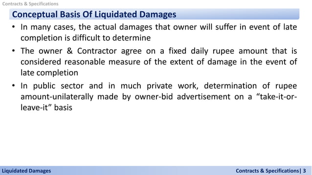 Liquidated damages contracts | PPTX | Law
