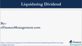 Liquidating Dividend | PPT