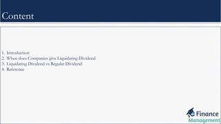 Liquidating Dividend | PPT