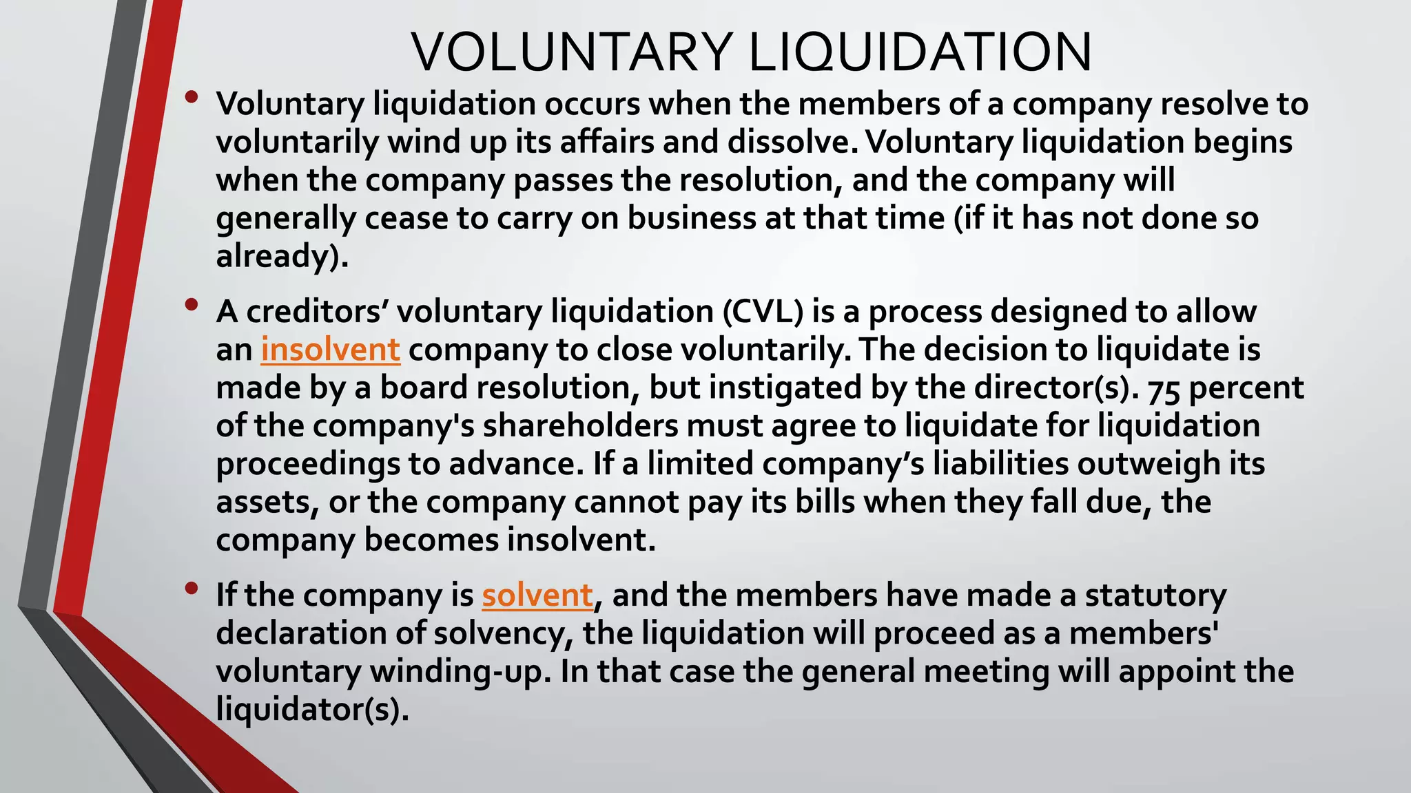 LIQUIDATION OF COMPANIES | PPTX