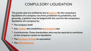 LIQUIDATION OF COMPANIES | PPTX