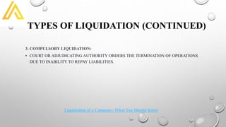 Liquidation of a Company What You Should Know | PPTX