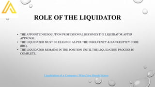 Liquidation of a Company What You Should Know | PPTX