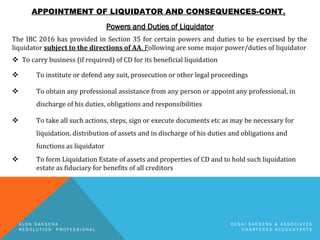 Liquidation process under the Insolvency and Bankruptcy Code, 2016 | PDF